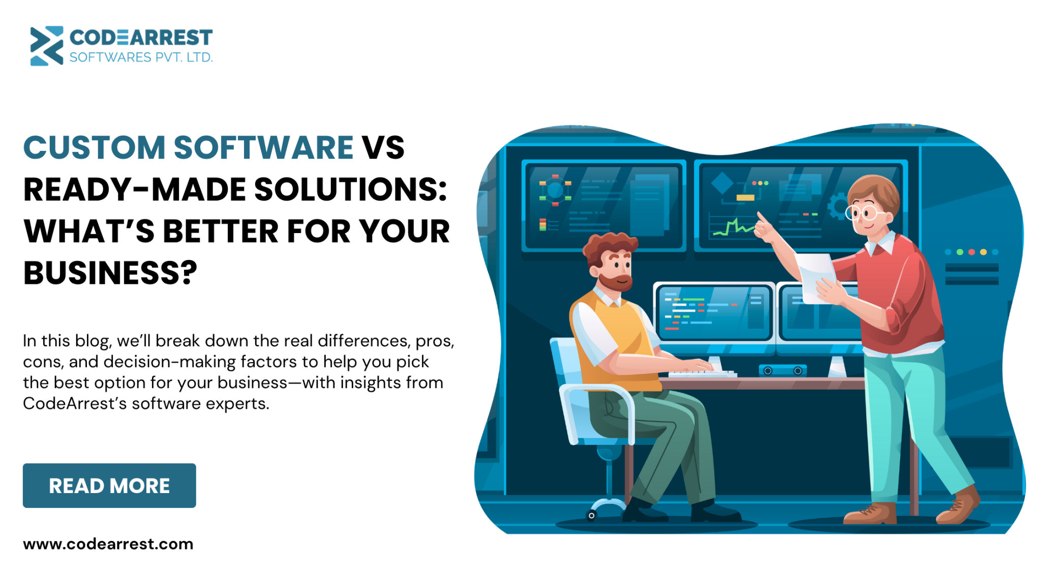 Custom Software vs Ready-Made Solutions | CodeArrest